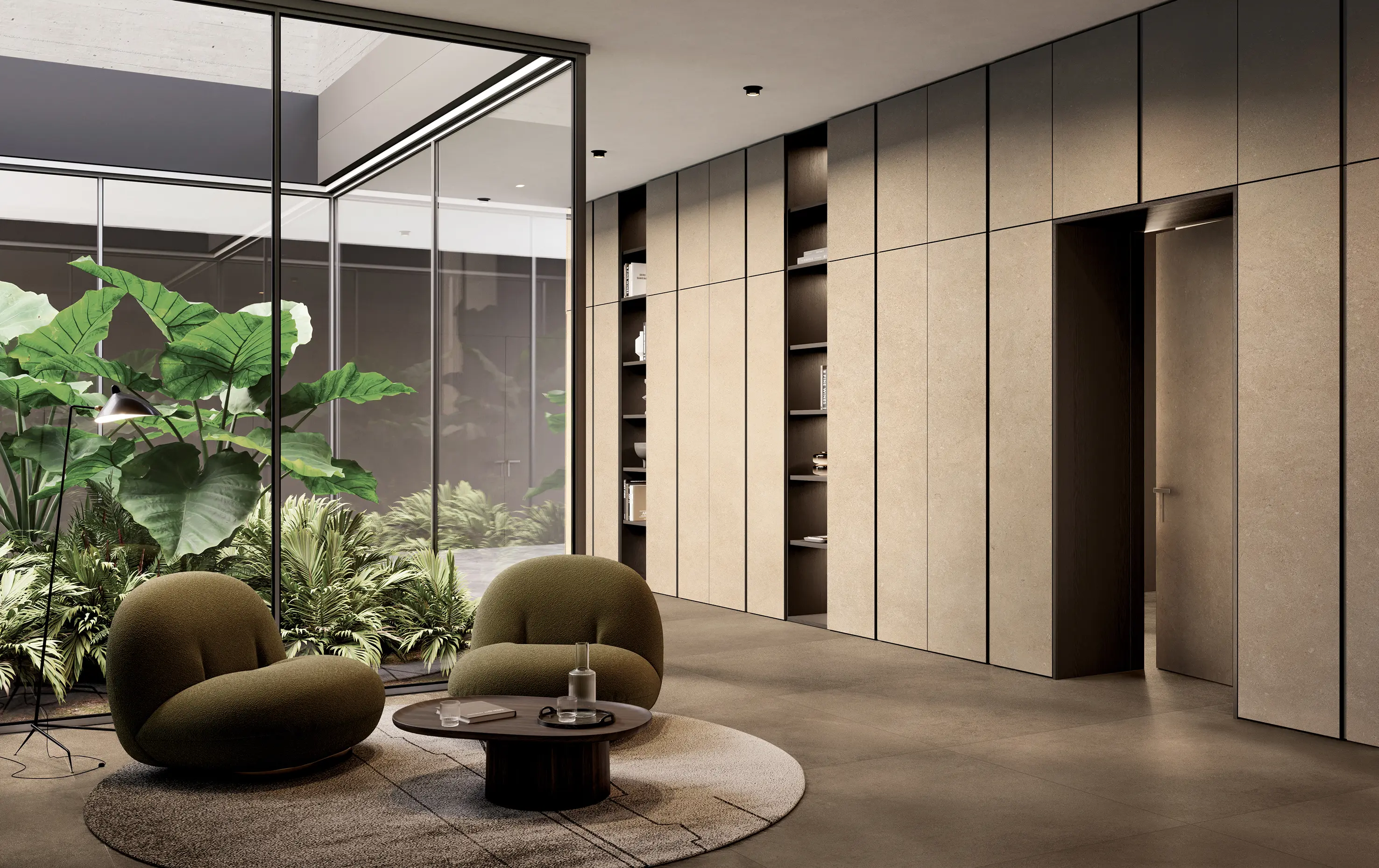 FLORIM SKIN | CEMENT DARK GRAY - Ceramic tiles from FLORIM | Architonic