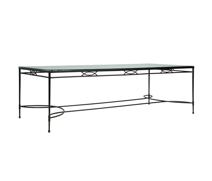 AMALFI GRANDE GLASS TOP DINING TABLE RECTANGLE 244 - Dining tables from ...