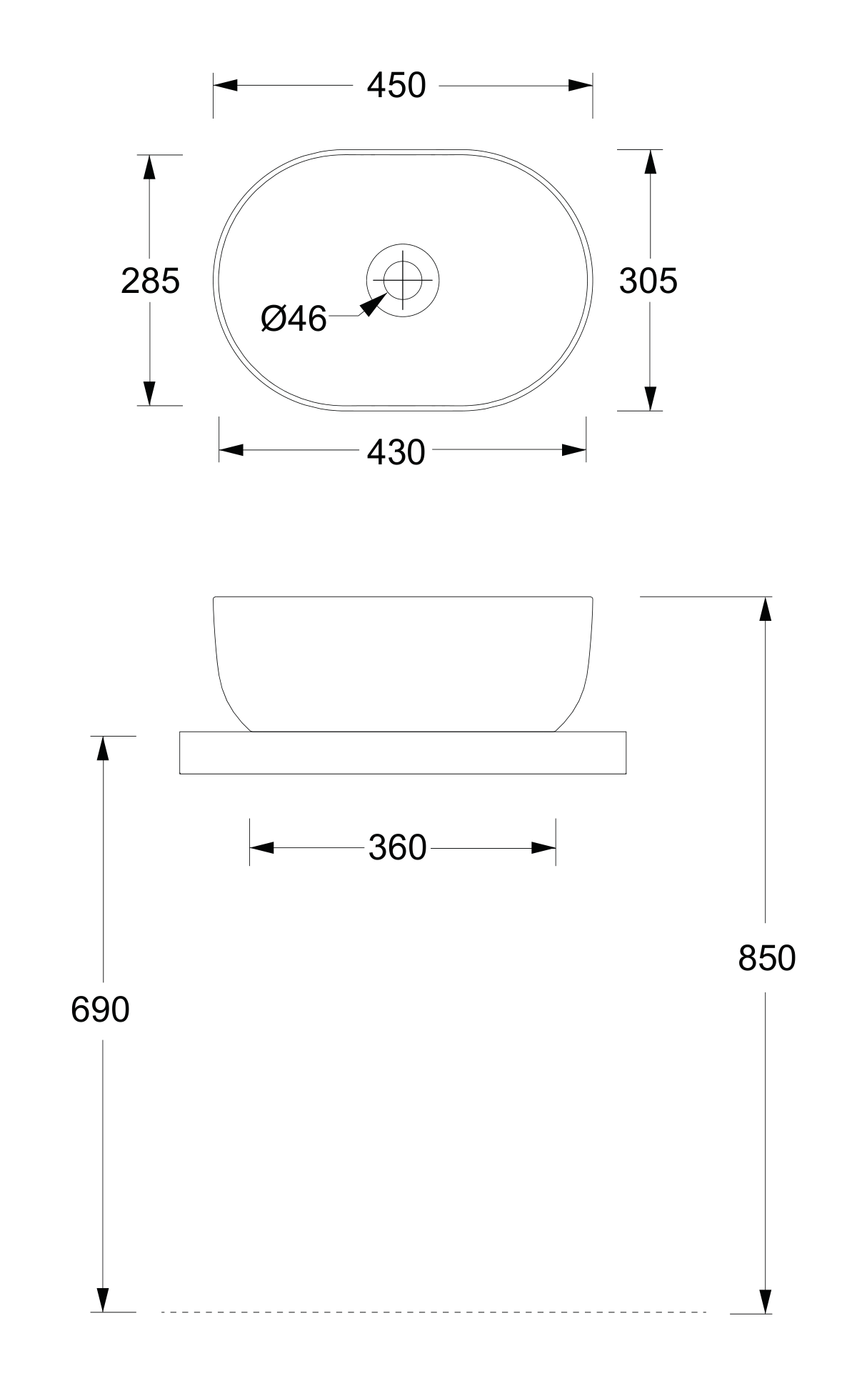 UNICA WASHBASIN 45X31 - Wash basins from Alice Ceramica | Architonic