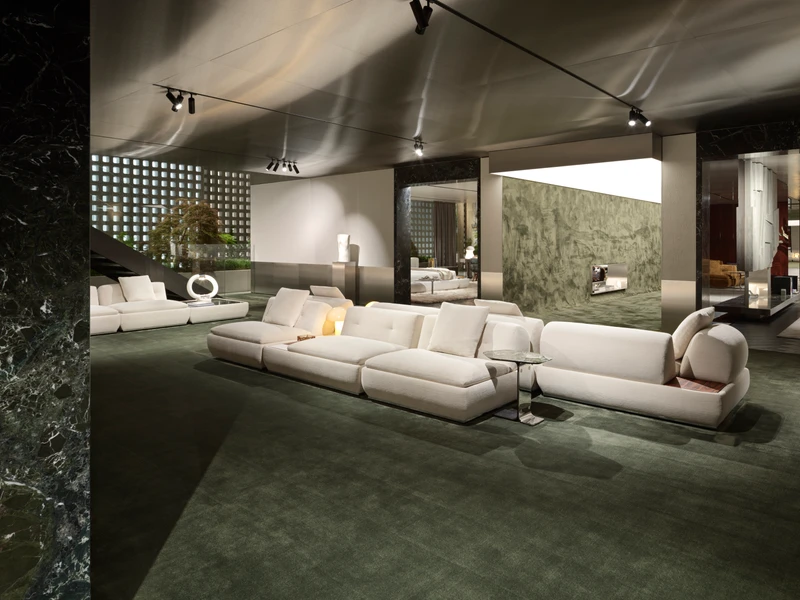 An immersive pavilion hosted Minotti’s latest collection at Salone del ...